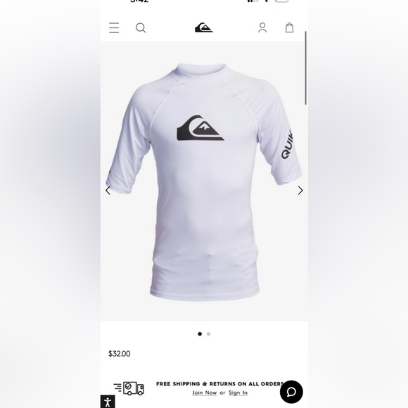 Quiksilver | Swim | Boys 2m Quicksilver Rashguard Upf Protection 5 ...